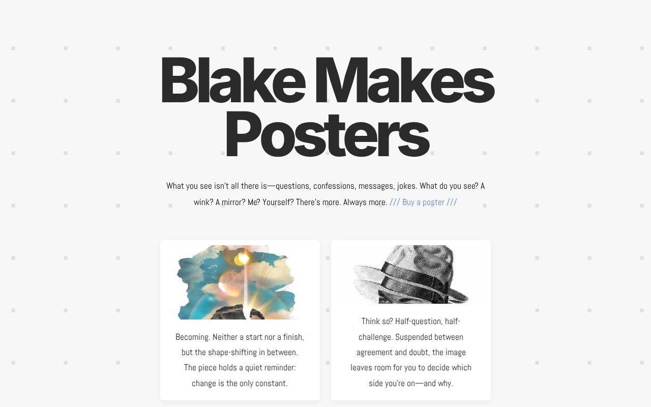 Blake Makes Posters